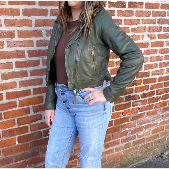 MAURITIUS | Jackets & Coats | New Mauritius Julene Leather Jacket In Jade | Poshmark